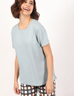 2 Pack Pure Cotton Round Neck Top Set