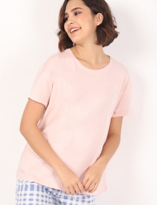 2 Pack Pure Cotton Round Neck Top Set