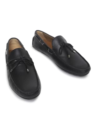 Pure Leather Plain Loafers