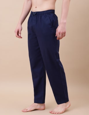 Cotton Mix Plain Relaxed Fit Pants