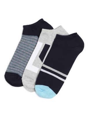 3 Pair of Cotton Mix Printed Socks