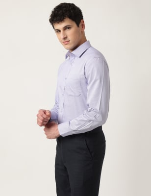 Pure Cotton Textured Classic Collar Shirt