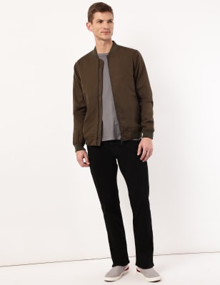 Cotton Linen Baseball Collar Jacket