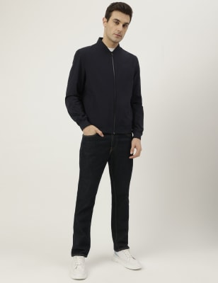 Plain Band Collar Jacket
