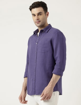 Relaxed Fit Solid Full Sleeves Shirt