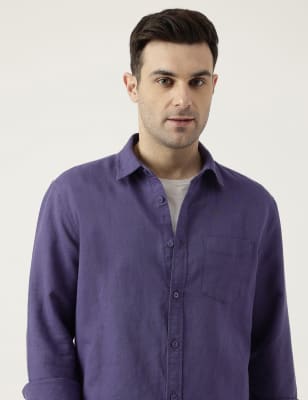 Relaxed Fit Solid Full Sleeves Shirt
