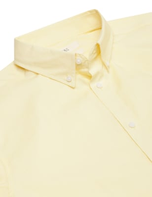 Pure Cotton Plain Button Down Shirt