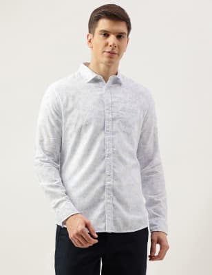 Cotton Rich Floral Printed Long Sleeves Shirt