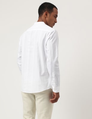 Cotton Rich Textured Long Sleeves Shirt