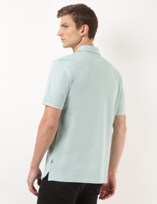 Pure Cotton Textured Polo Tshirt