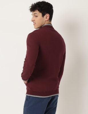 Cotton Mix Embroidered Collar Neck Jacket