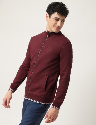 Cotton Mix Embroidered Collar Neck Jacket