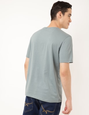 Pure Cotton Printed Crew Neck T-shirt