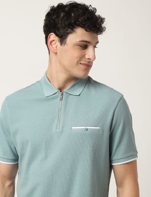 Pure Cotton Textured Classic Collar Polo