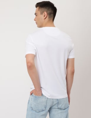 Pure Cotton Printed Crew Neck T-Shirt