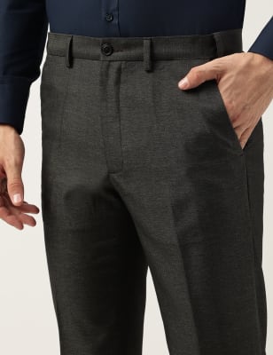Regular Fit Plain Trousers