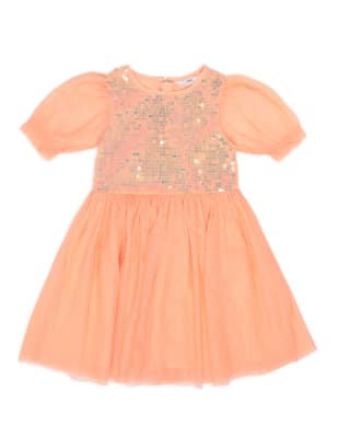 Sequined Round Neck Dress