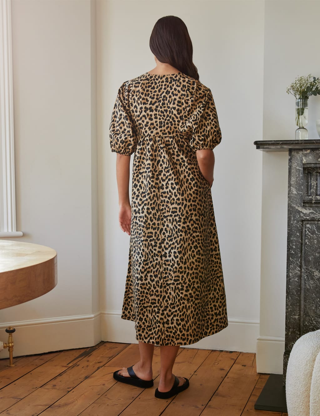 Organic Cotton Animal Print Midi Dress | Albaray | M&S