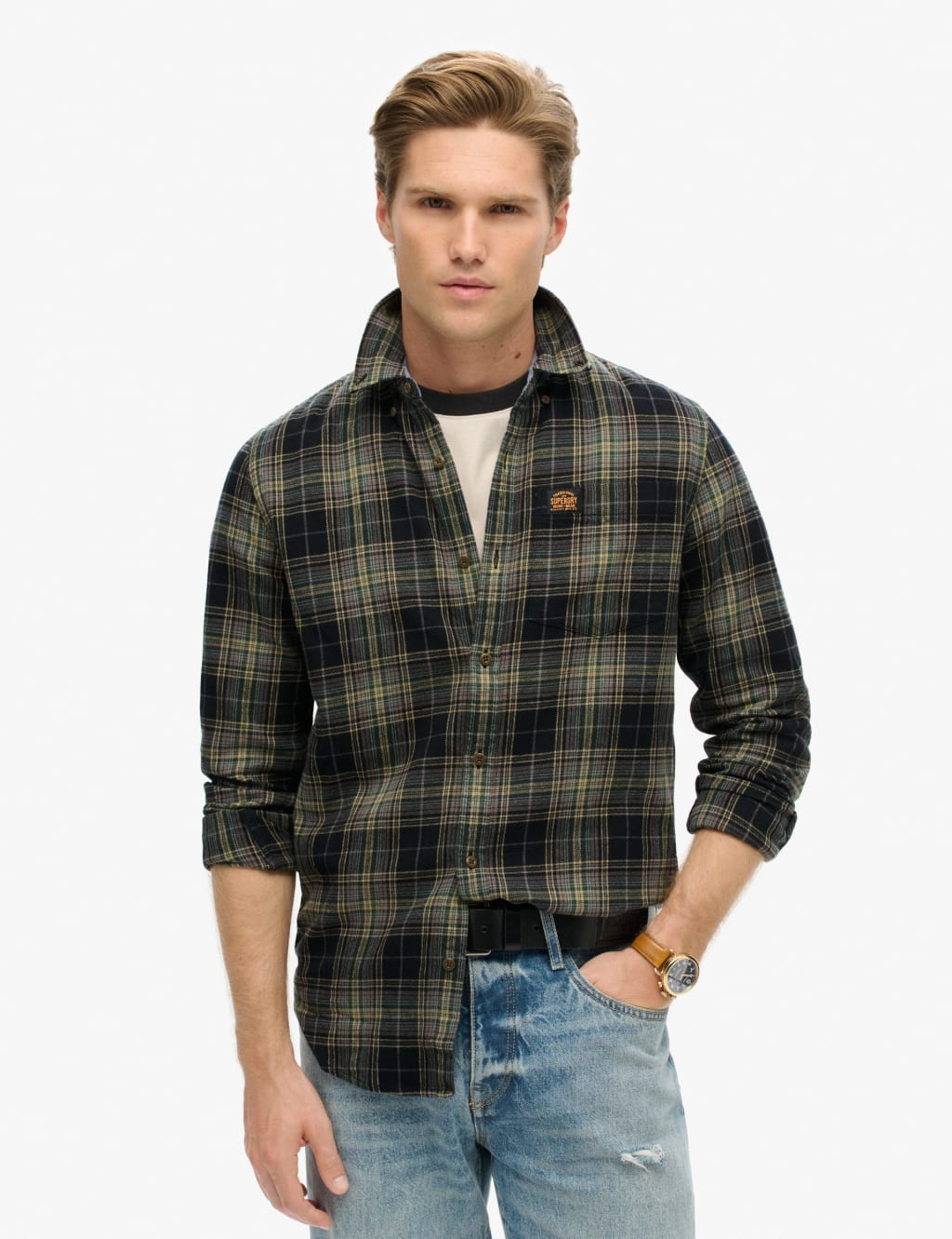 Organic Cotton Check Flannel Shirt | Superdry | M&S