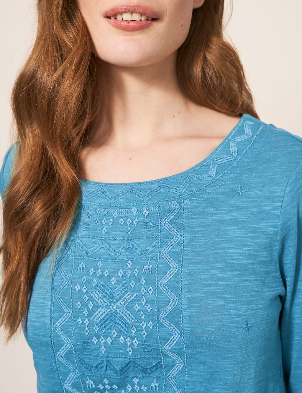 Organic Cotton Embroidered Top | White Stuff | M&S