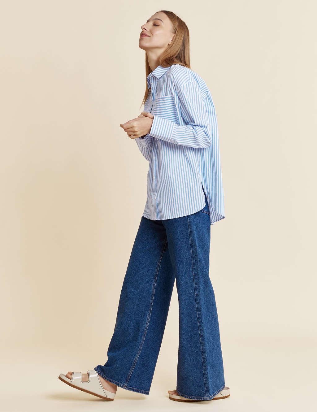 Organic Cotton Striped Collared Shirt | Albaray | M&S