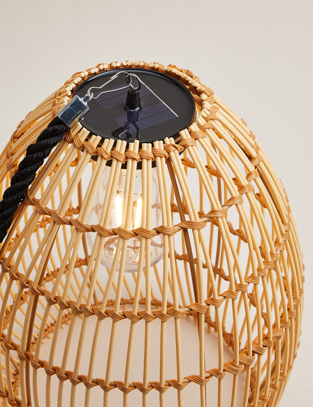 Outdoor Rattan Solar Pendant Light | M&S Collection | M&S