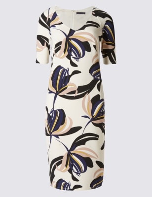 PETITE Floral Print Bodycon Dress | M&S Collection | M&S