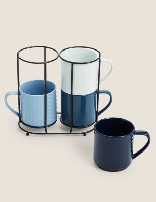 Set of 4 Stacking Mugs