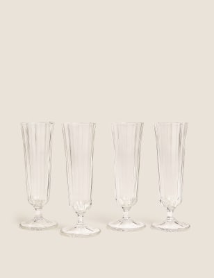 Set of 4 Short Stem Flutes | M&S
