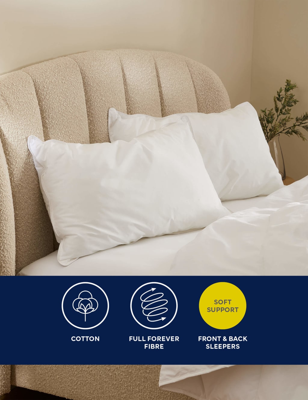 Pillows | Synthetic, Goose Down & Feather Pillows | M&S