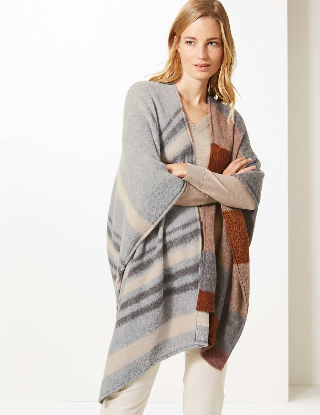Patchwork Wrap | M&S Collection | M&S