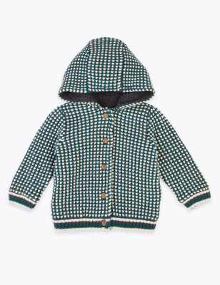 Patterned Knitted Cardigan (0-3 Yrs) | M&S