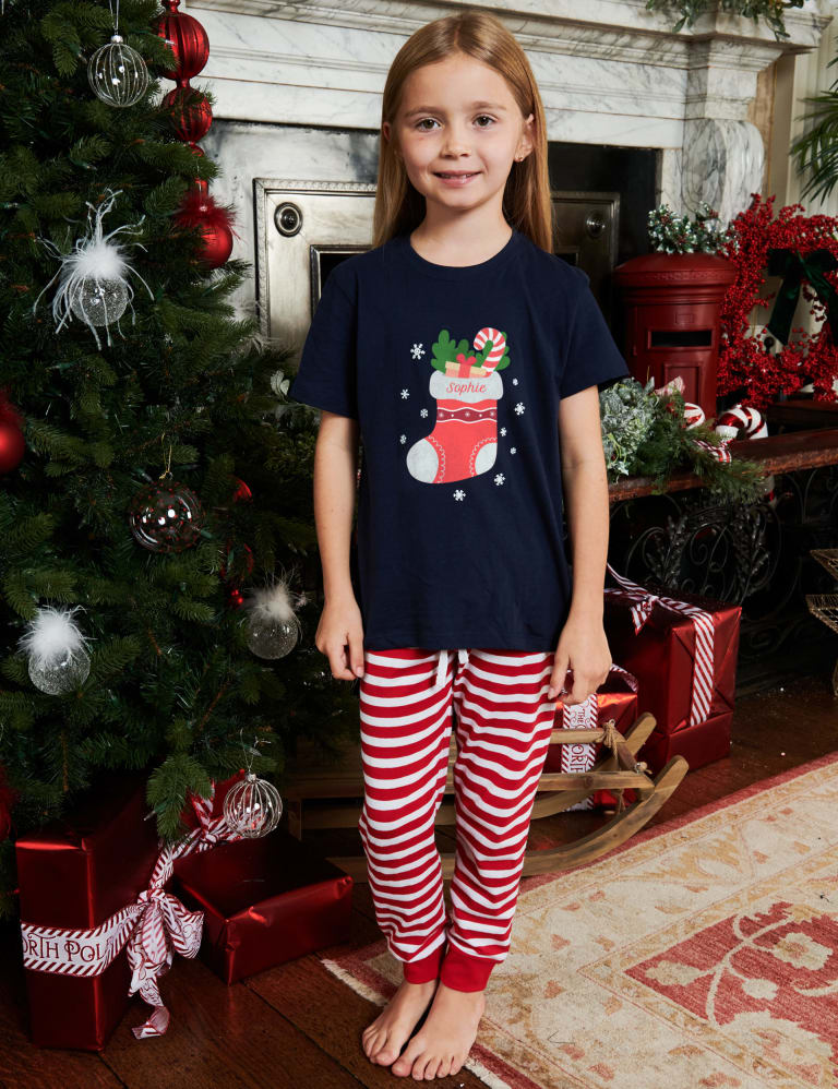 Personalised Christmas Stocking Girls Pyjamas by Dollymix (7-12 Yrs ...