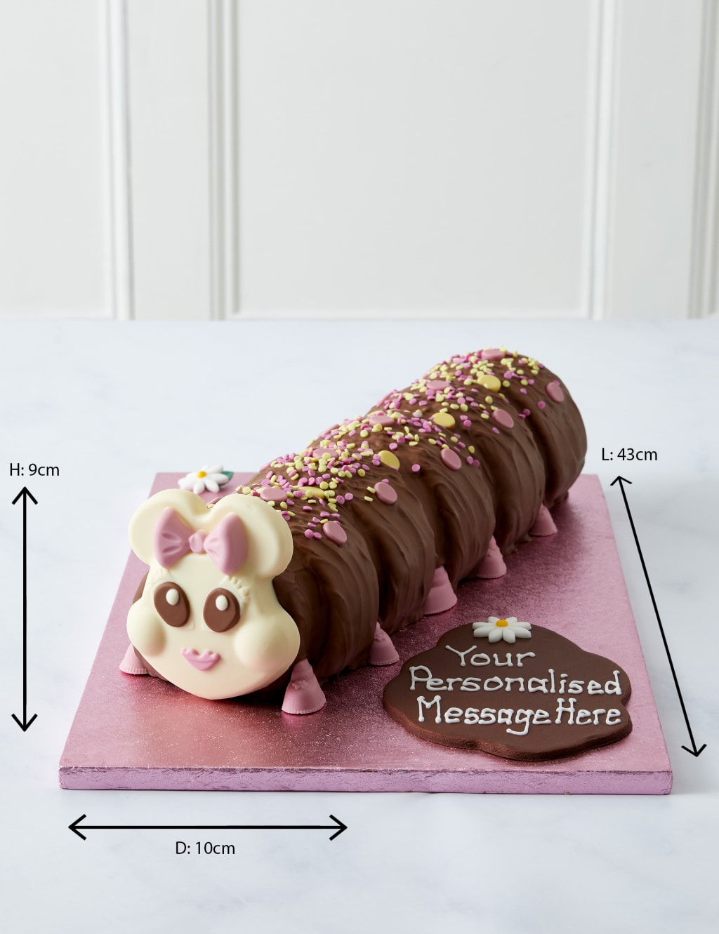 Personalised Connie the Giant Caterpillar™ Cake (Serves 40) | M&S