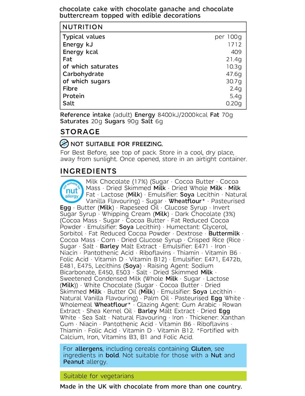 Personalised Extra Large Mini Bite Cake (Serves 24) | M&S