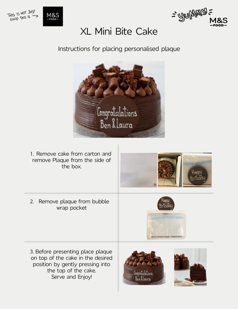 Personalised Extra Large Mini Bite Cake (Serves 24) | M&S