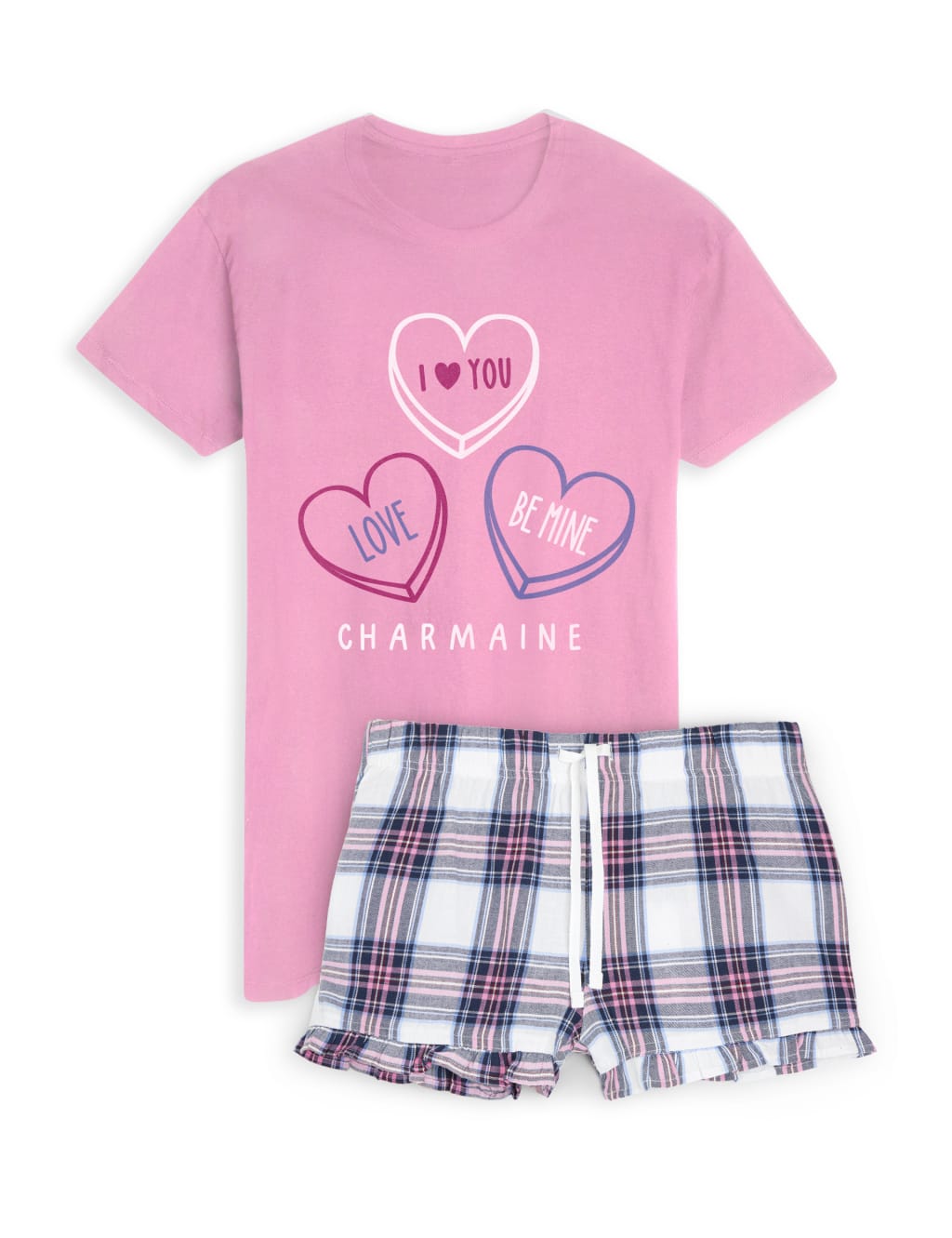 Personalised Heart Pyjamas | Dollymix | M&S