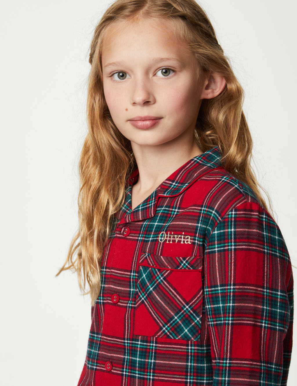 Personalised Kids' Checked Pyjamas Set (1-16 Yrs) | M&S Collection | M&S