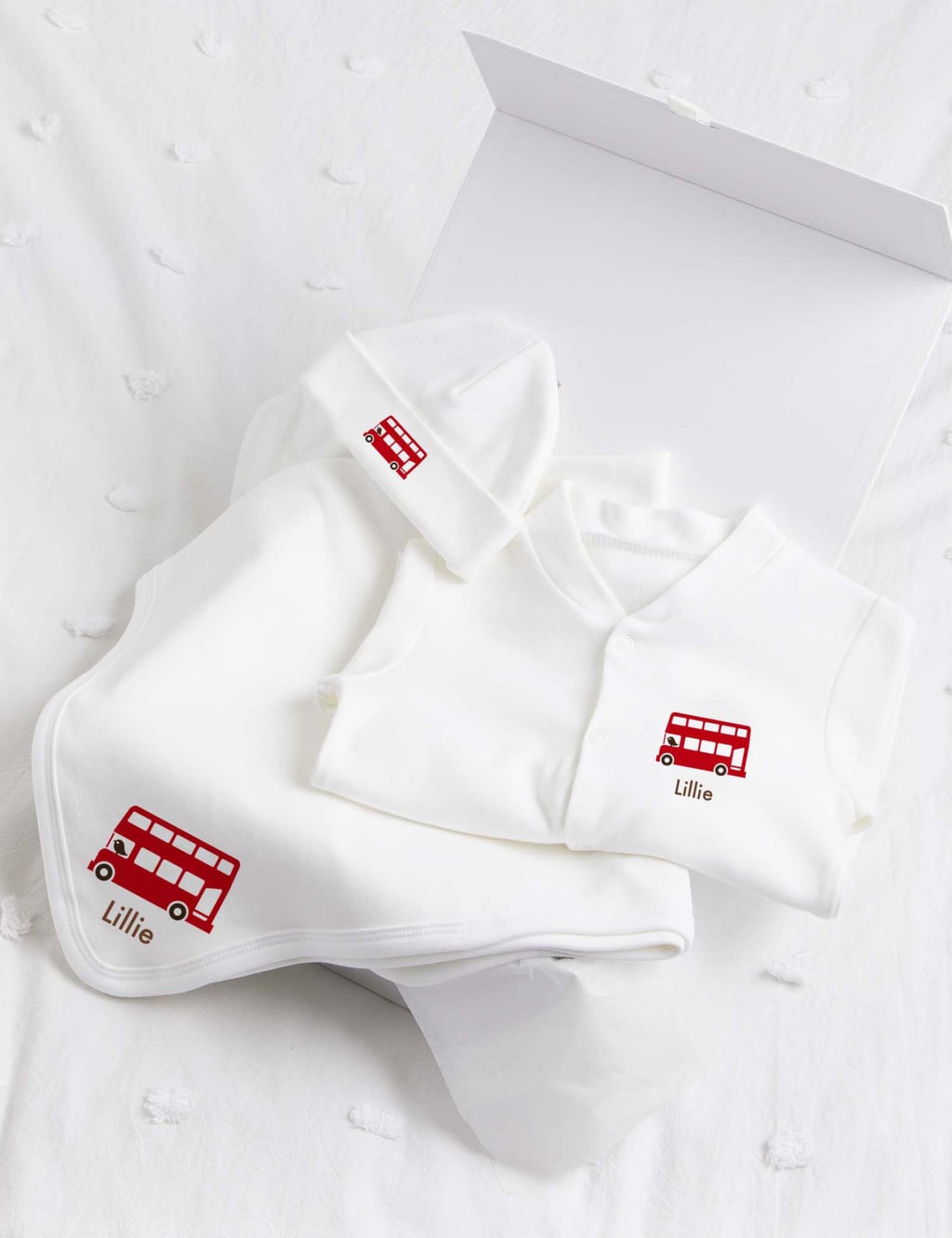 Personalised London Bus Starter Set (0-12 Mths) | Molly & Monty | M&S