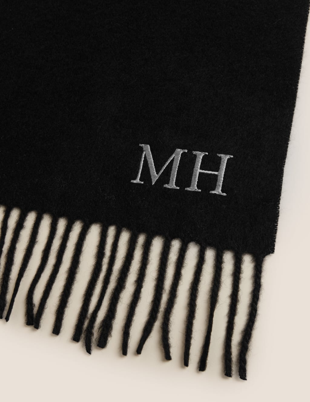 Personalised Men's Pure Cashmere Scarf | Autograph | M&S