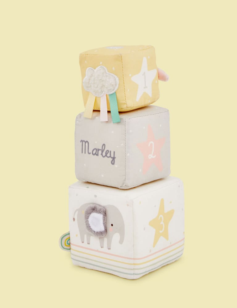Personalised Plush Animal Stacking Cubes | My 1st Years | M&S