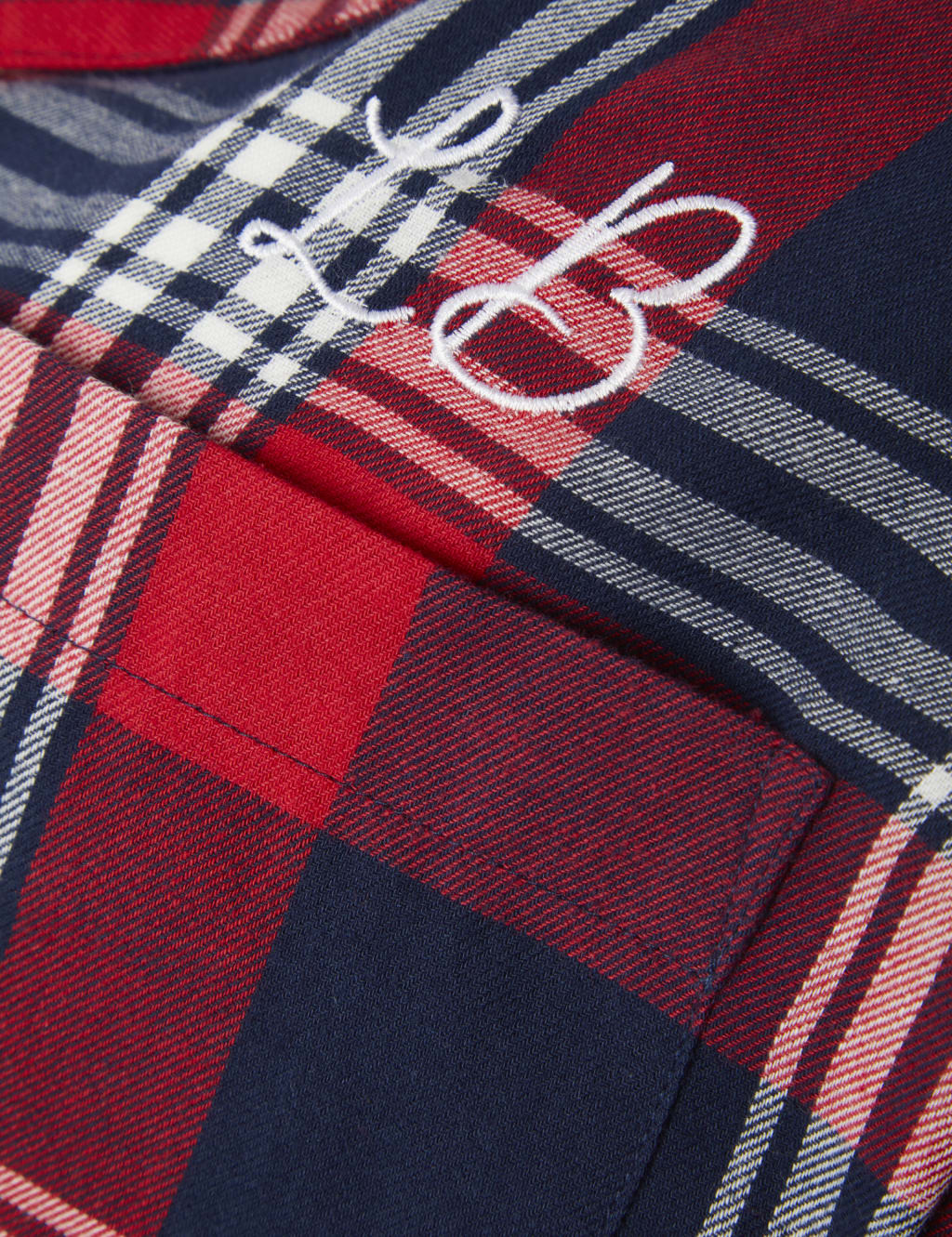 Personalised Red Tartan Mens Pyjama Set | Dollymix | M&S