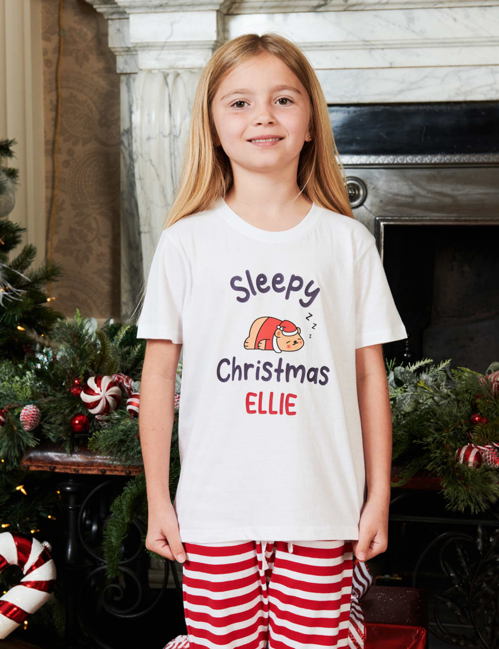 Personalised Sleepy Girls Pyjamas (5-12 Yrs) | Dollymix | M&S