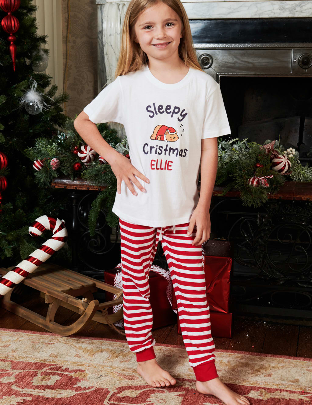 Personalised Sleepy Girls Pyjamas (5-12 Yrs) | Dollymix | M&S