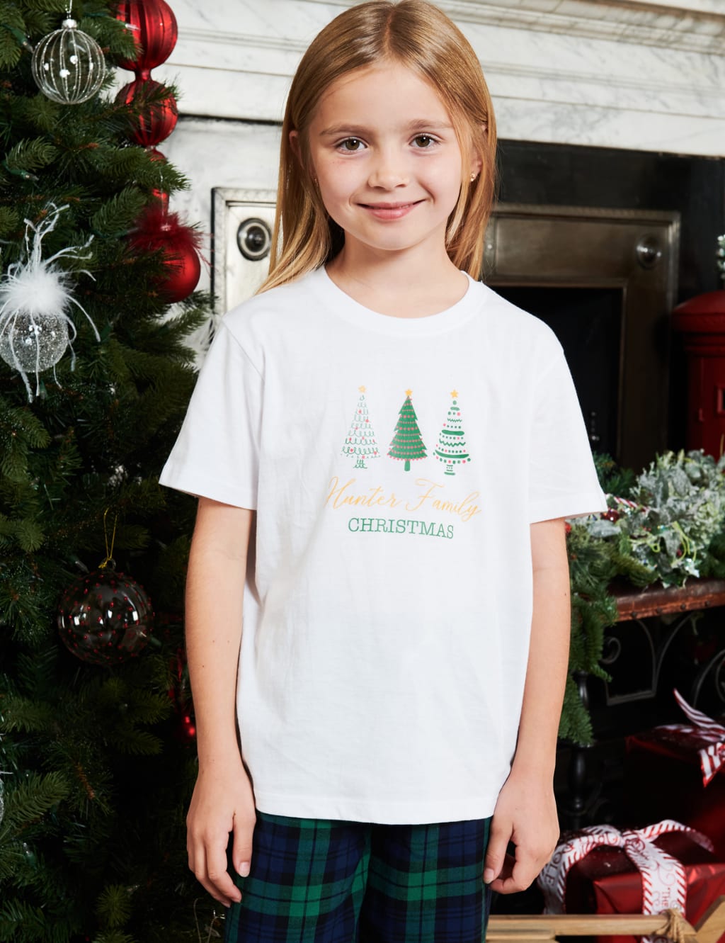 Personalised Tree Trio Girls Pyjamas (5-12 Yrs) | Dollymix | M&S