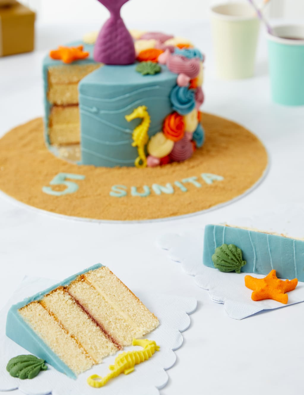 Personalised Under the Sea Mermaid Cake (Serves 20) | M&S
