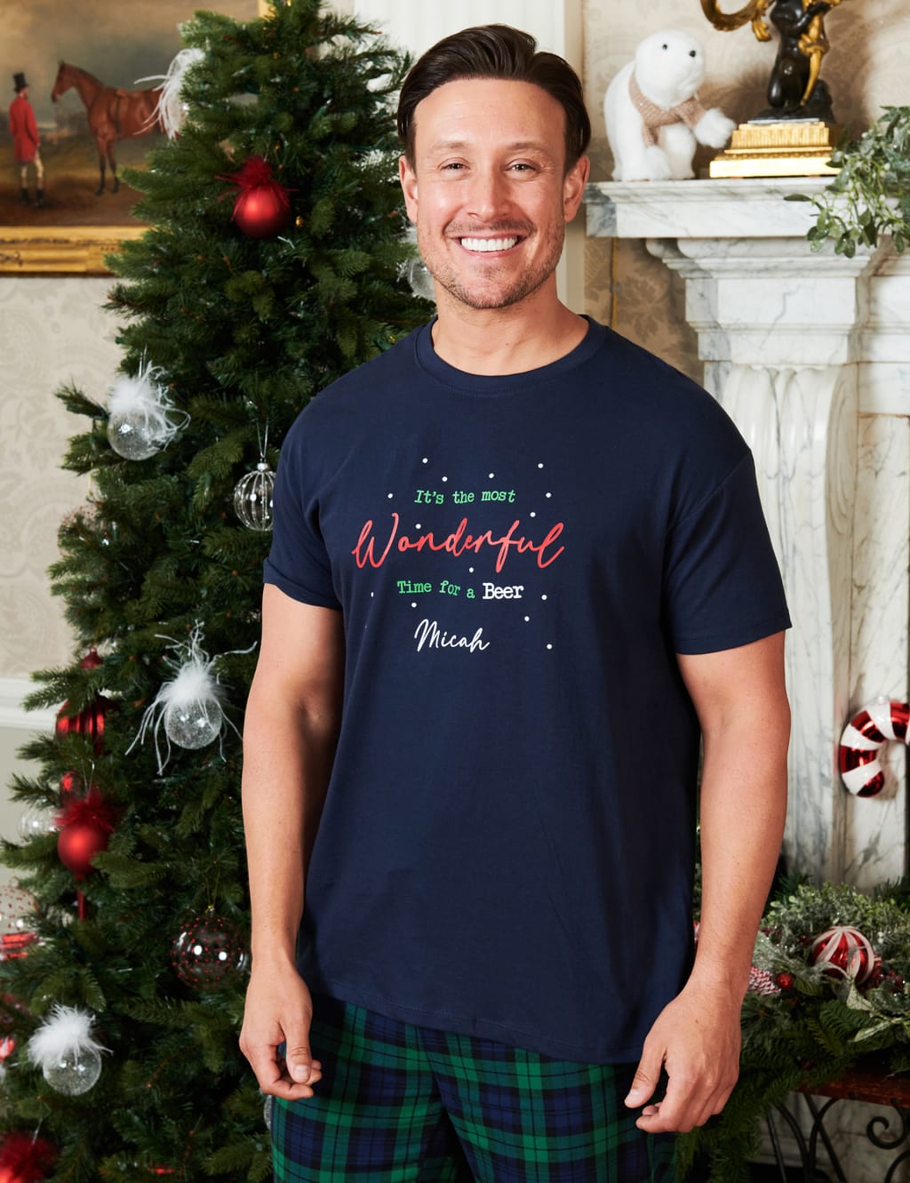 Personalised Wonderful Mens Pyjamas | Dollymix | M&S