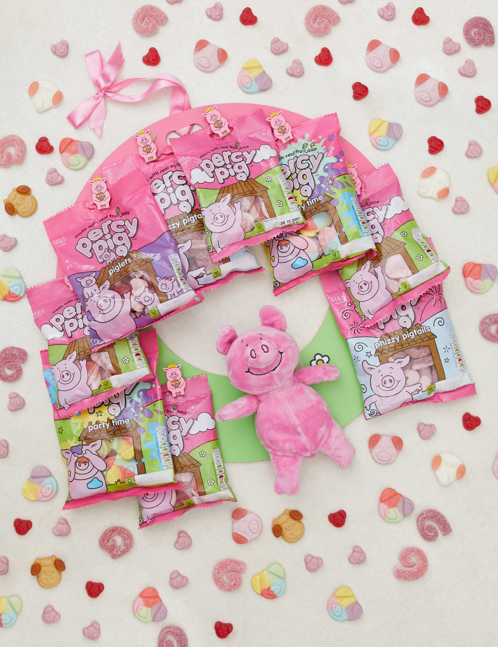 Buy Picture Holder with Percy Pig favourites & Plush Toy | Percy Pig™ | M&S