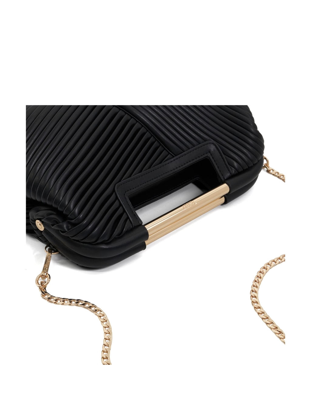Pleated Chain Strap Clutch Bag | Dune London | M&S