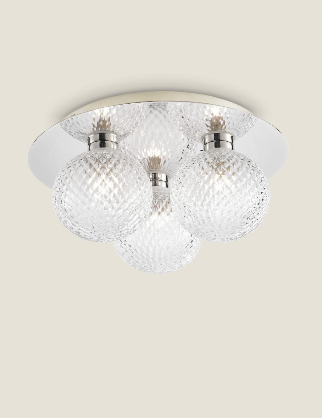 Prague Faceted Glass Flush Ceiling Light | Laura Ashley | M&S